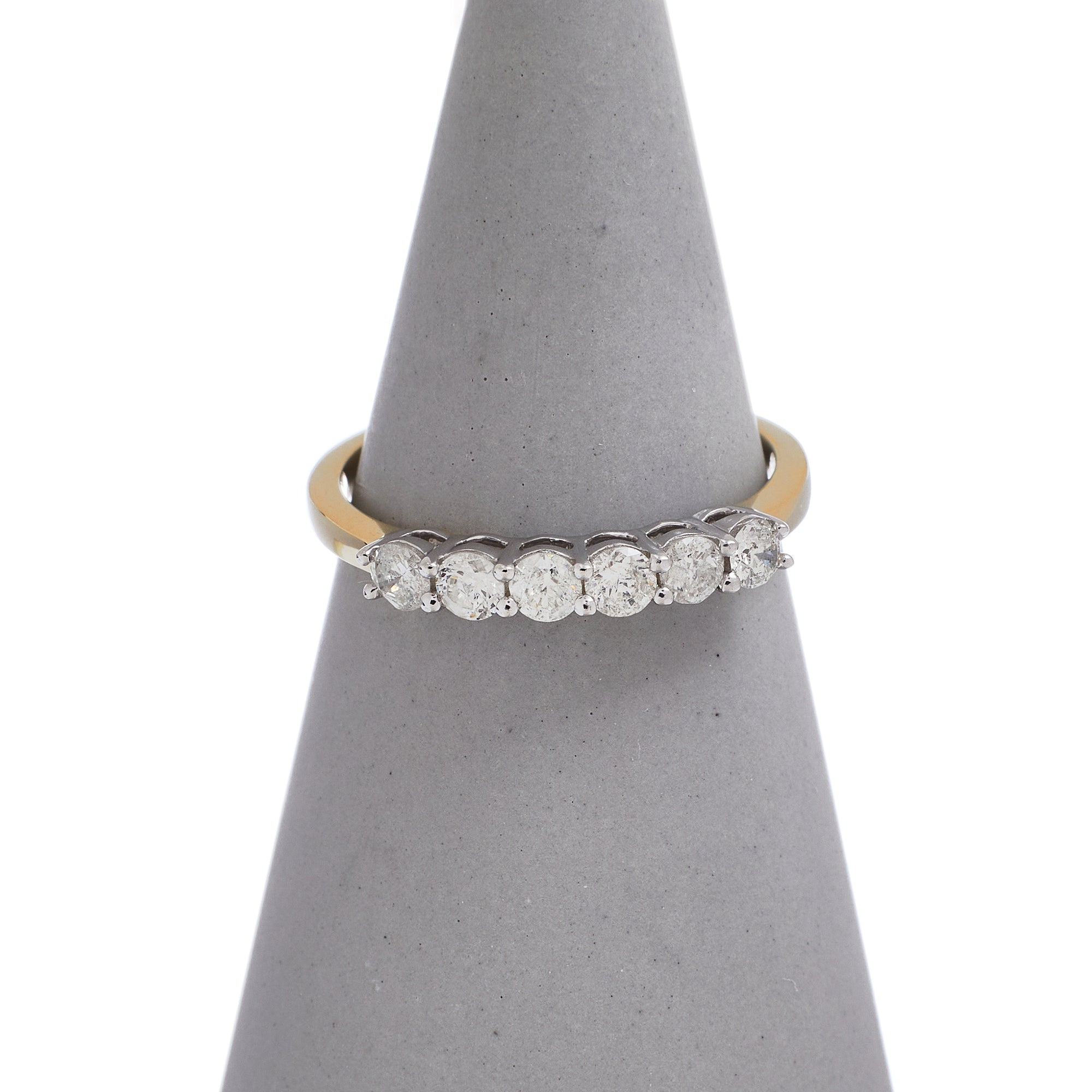 Pre-Owned 9ct Yellow Gold 0.50ct 6 Diamond Ring