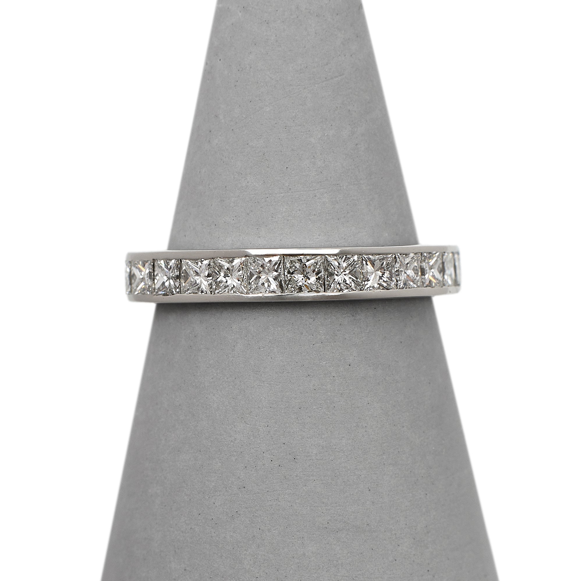 Pre-Owned Platinum Princess Diamond Half-Eternity Ring