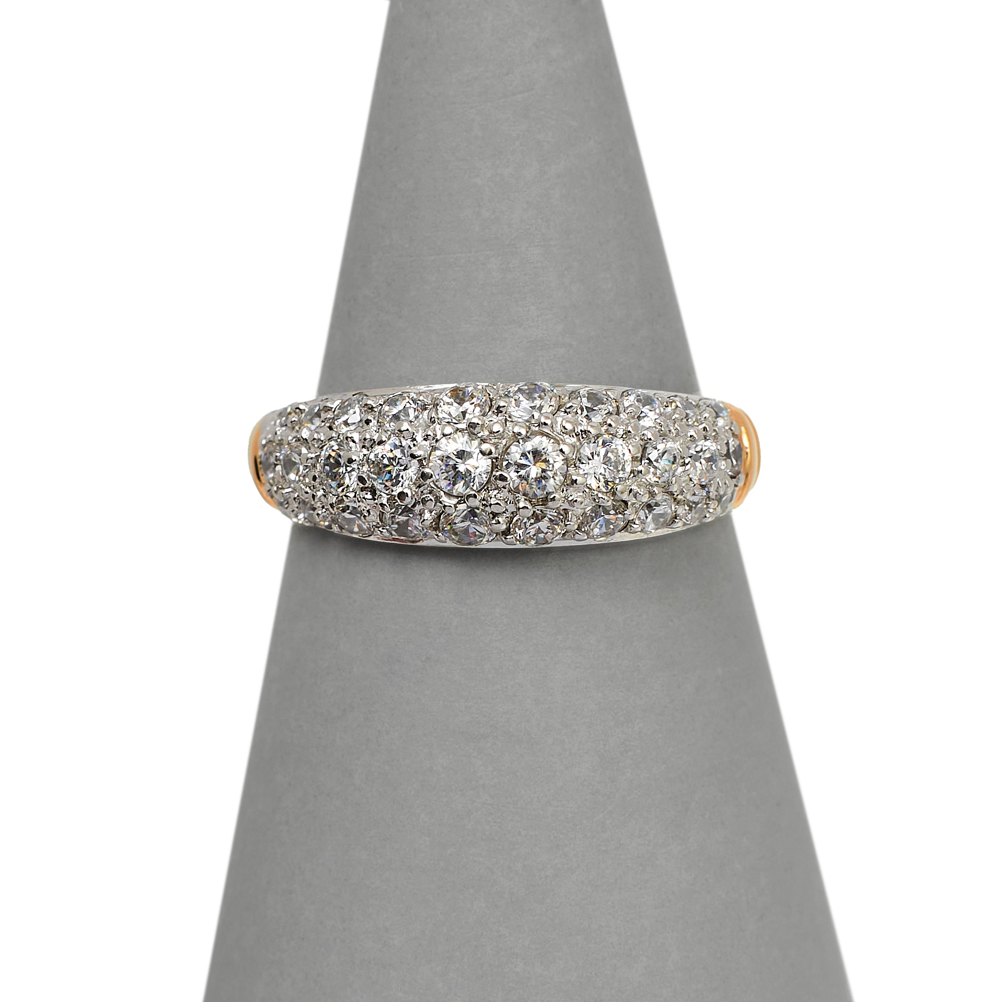 Pre-Owned 9ct Gold CZ Vintage Style Bump Ring – Charles Fish