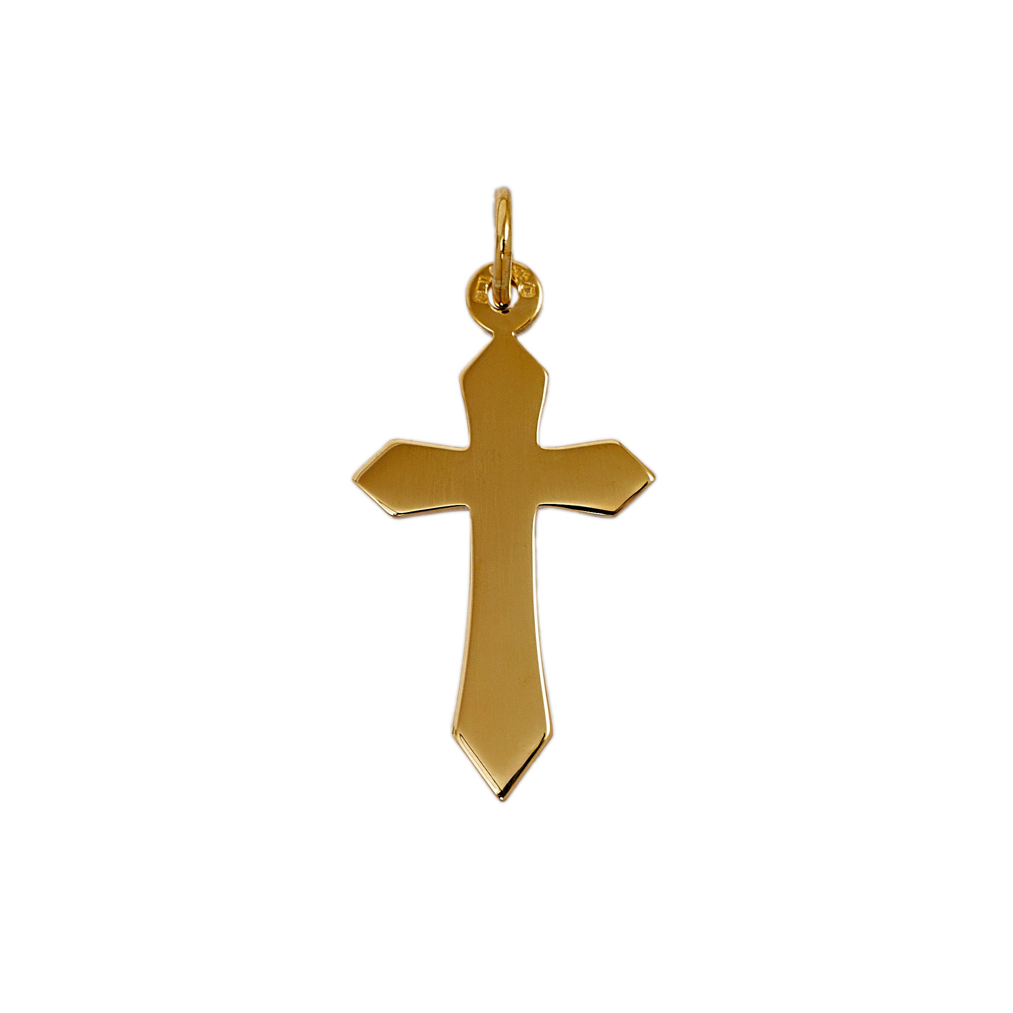 Pre-Owned 9ct Gold Pointy Ends Cross Pendant – Charles Fish